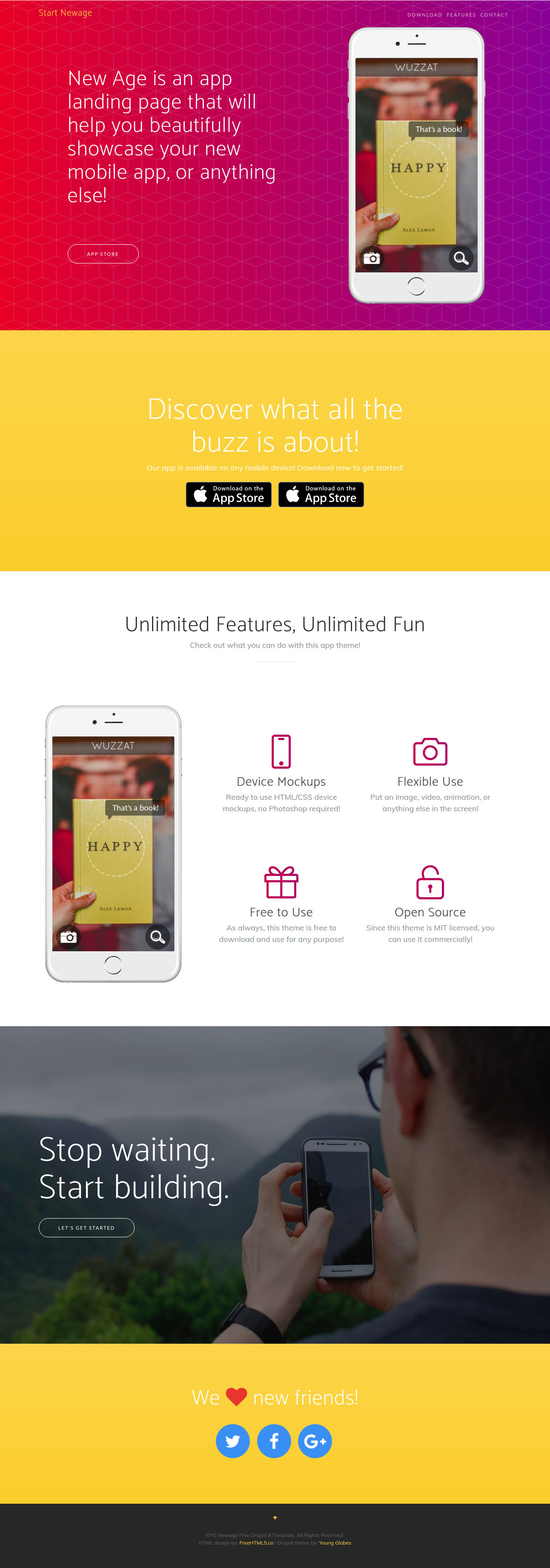 YG Newage | Drupal 8 App landing page | Drupal.org